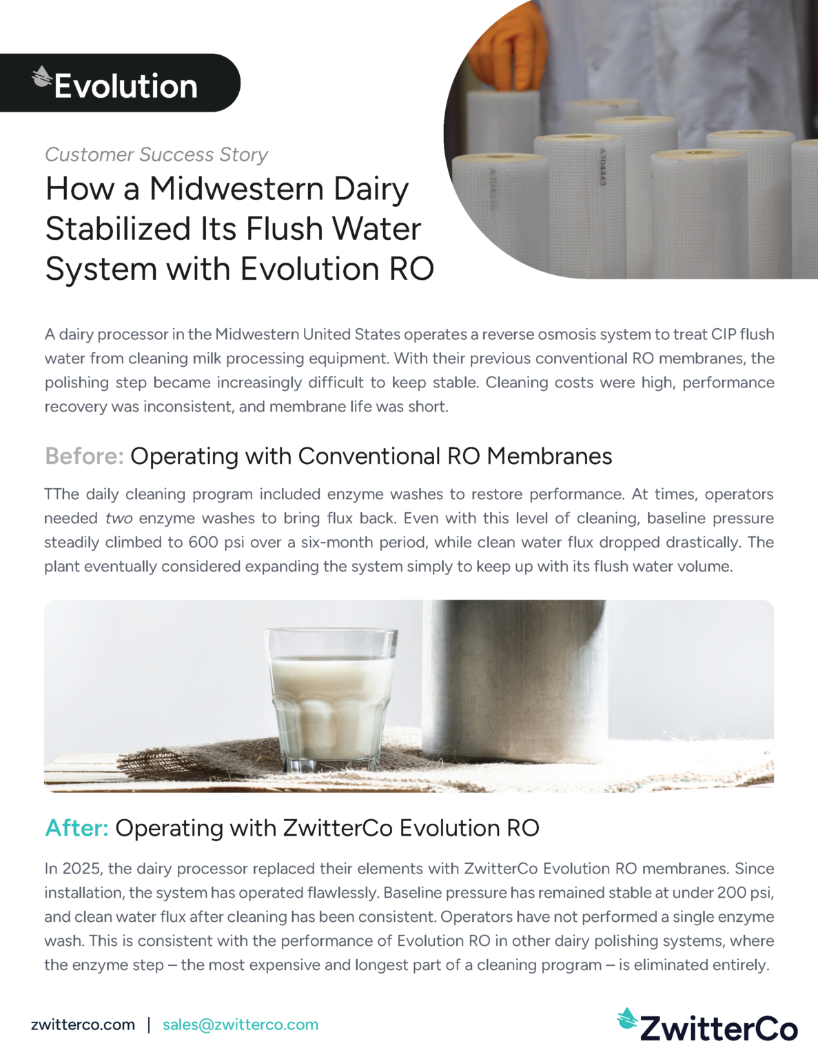 Dairy Flush Water Customer Success - ZwitterCo